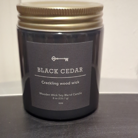 Threshold | Accents | Black Cedar Crackling Wood Wick Candle | Poshmark